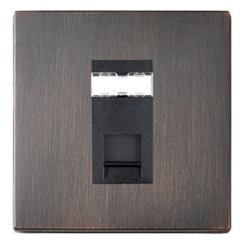 Hamilton Hartland G2 Etrium Bronze 1 Gang Unshielded RJ45 CAT 6 Socket ...