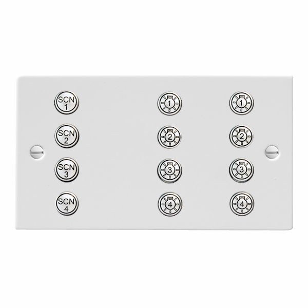 Hamilton Sheer Gloss White 12 Button Control Plate - 4 Scene Recall ...