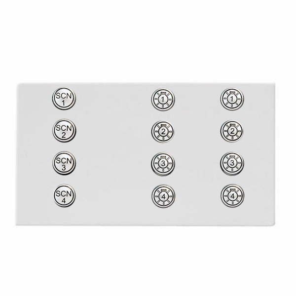 Hamilton Sheer CFX Gloss White 12 Button Control Plate - 4 Scene Recall ...