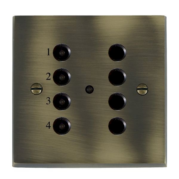 Hamilton Cheriton Victorian Antique Brass 8 Button Control Plate - 4 ...