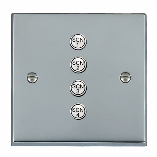 Hamilton Cheriton Victorian Bright Chrome 4 Button Slave Control Panel ...