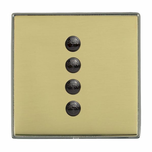 Hamilton Linea-Duo CFX Black Nickel Frame/Polished Brass Plate 4 Button ...