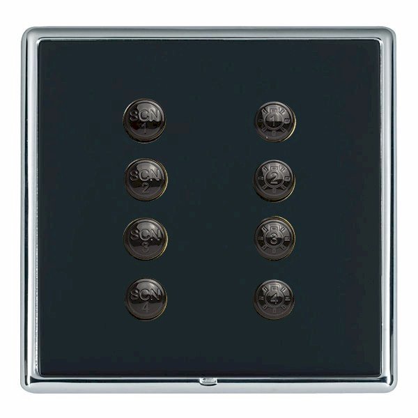 Hamilton Linea-Rondo CFX Bright Chrome Frame/Piano Black Plate 8 Button ...