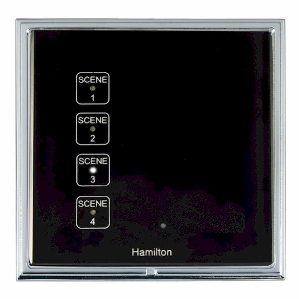 Hamilton Linea-Scala CFX Bright Chrome Frame/Vetro Glass Black Plate ...