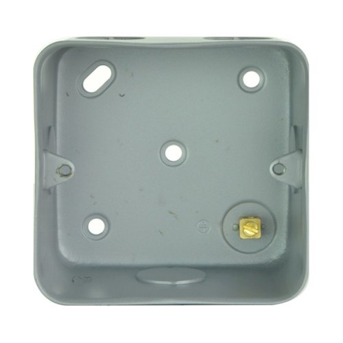 Hamilton Metalclad Grey Single 40mm Surface Mounted Back Box | UKES