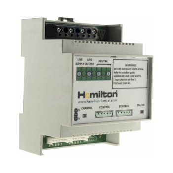 Hamilton Smart Lighting Control Grey Din Rail 1x1000W Dimmer Module | UKES
