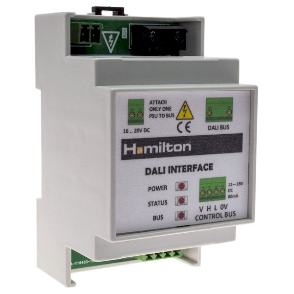 Hamilton Smart Lighting Control Grey Din Rail DALI Bridge Module | UKES