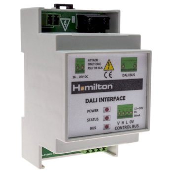 Hamilton Smart Lighting Control Grey Din Rail DALI Bridge Module | UKES
