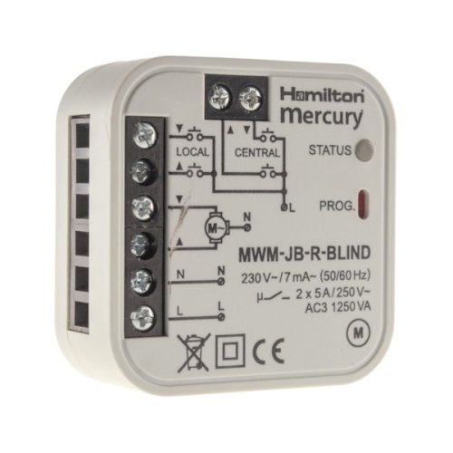 Hamilton Smart Lighting Control Air Grey Wired Roller Blind Controller ...