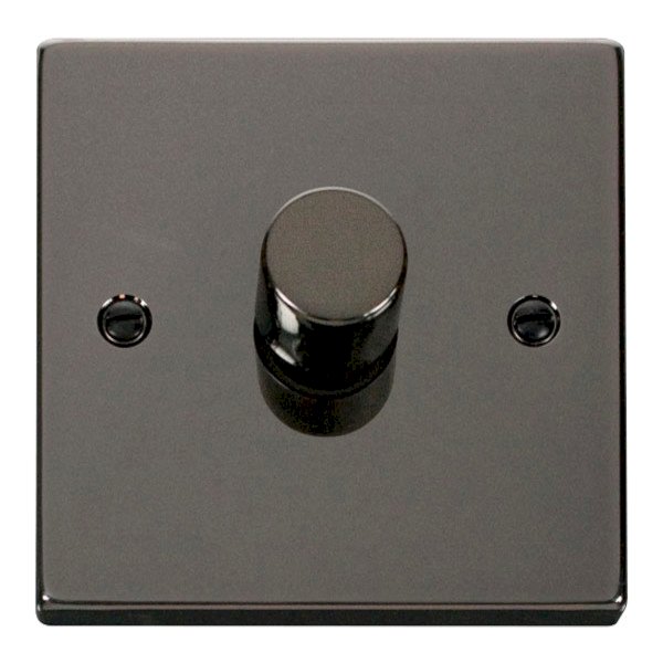 Click Deco Victorian Black Nickel 1 Gang 2 Way 100W Dimmer Switch with ...