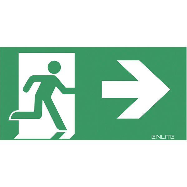 Aurora Left/Right Arrow Emergency Exit Sign Legend (EN-LG2LR) | UKES