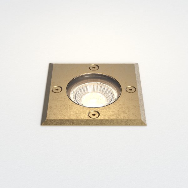 Astro Gramos Square Solid Brass Outdoor Ground Light | UKES