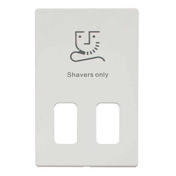 Click Definity Metal White 115/230V Dual Voltage Shaver Socket Cover ...