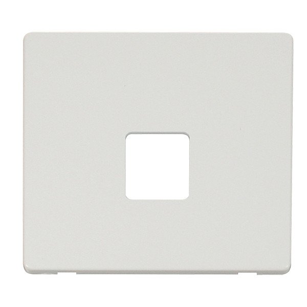 Click Definity Metal White 1 Gang Master Telephone Socket Cover Plate ...