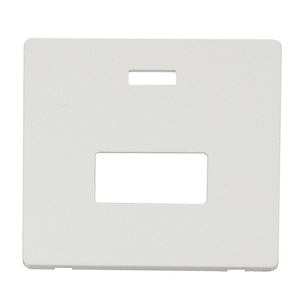 Click Definity Metal White 13A Lockable Fused Connection Unit Cover ...