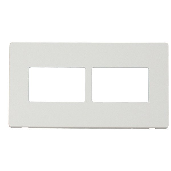 Click Definity Metal White 2 Gang 6 (2x3) Aperture Unfurnished MiniGrid ...