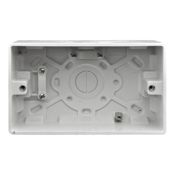 Hamilton Verve White Double 47mm Pattress Box | UKES